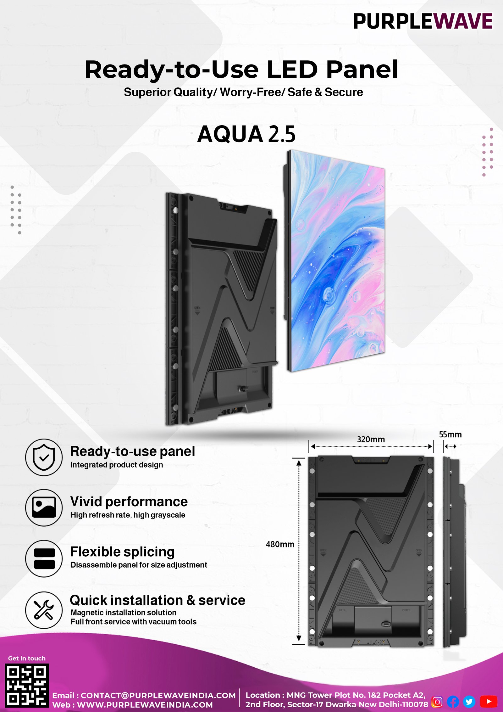 Active Led Display System Aqua 2.5