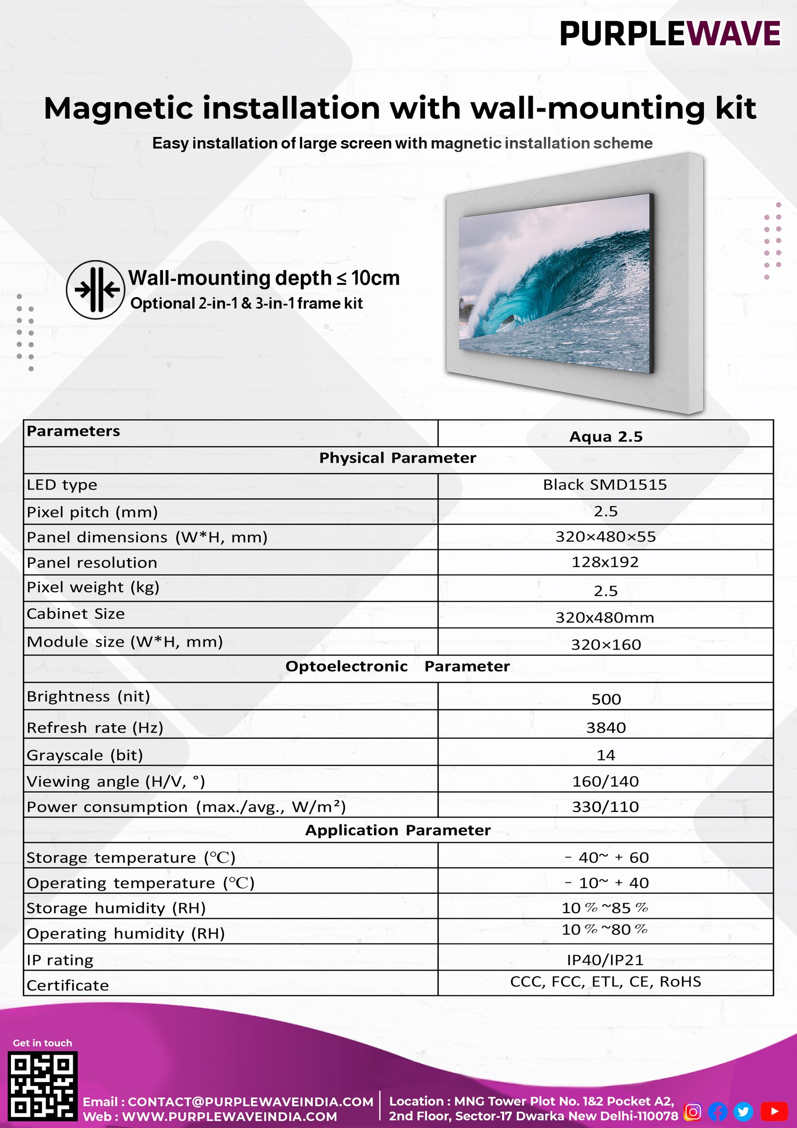 Active Led Display System Aqua 2.5